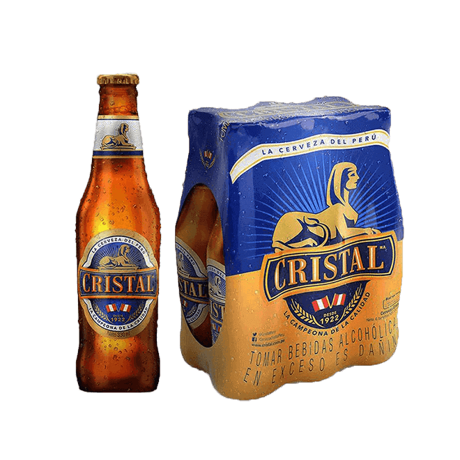 Cerveza Cristal Botella 6 Pack 330 ml - Sabora Peru
